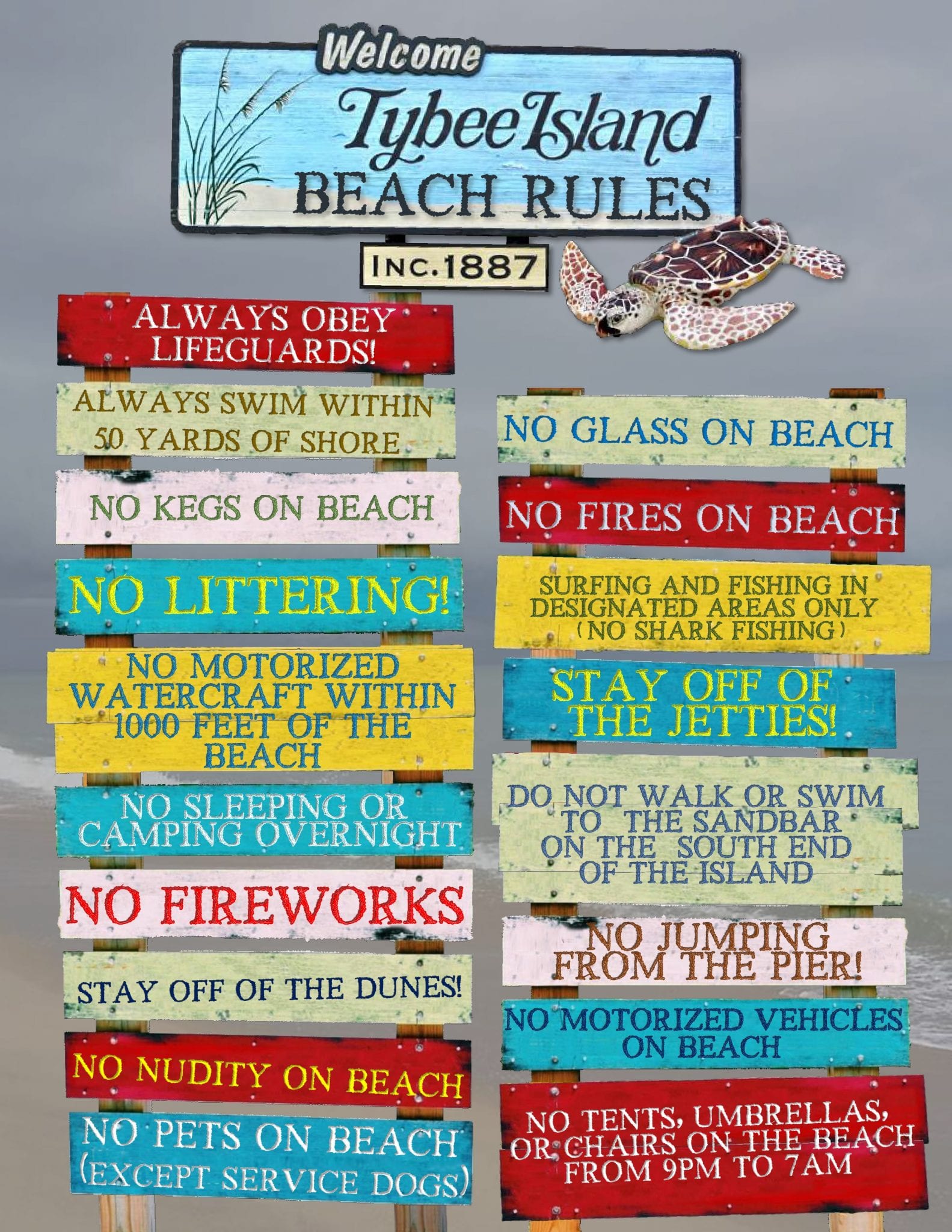 Tybee Island Beach Rules - Mermaid Cottages on Tybee Island, GA