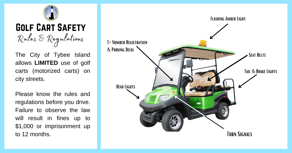 Motorized Cart Rules - Mermaid Cottages on Tybee Island, GA